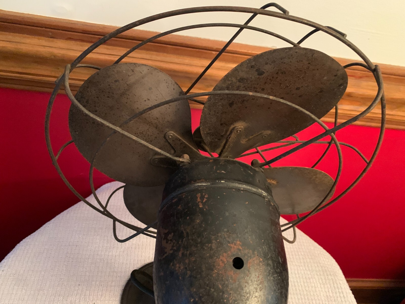 Antique EMERSON JUNIOR OSCILLATING 16.5" ELECTRIC FAN Red Badge ...