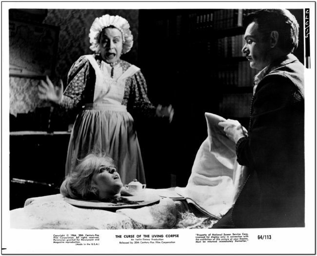 CURSE OF THE LIVING CORPSE - 1964 - 3 Original 8x10 Photos - B Movie ...