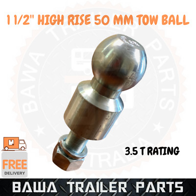Towball High Rise Trailer Coupling! High Rise Tow Ball 50mm 1.5" 3500kg ...
