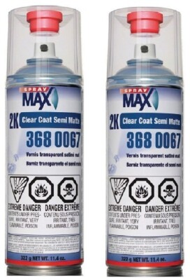 11.4oz Spraymax 2k Satin Clear Coat Aerosol 3680067 - Car Paint Repair ...