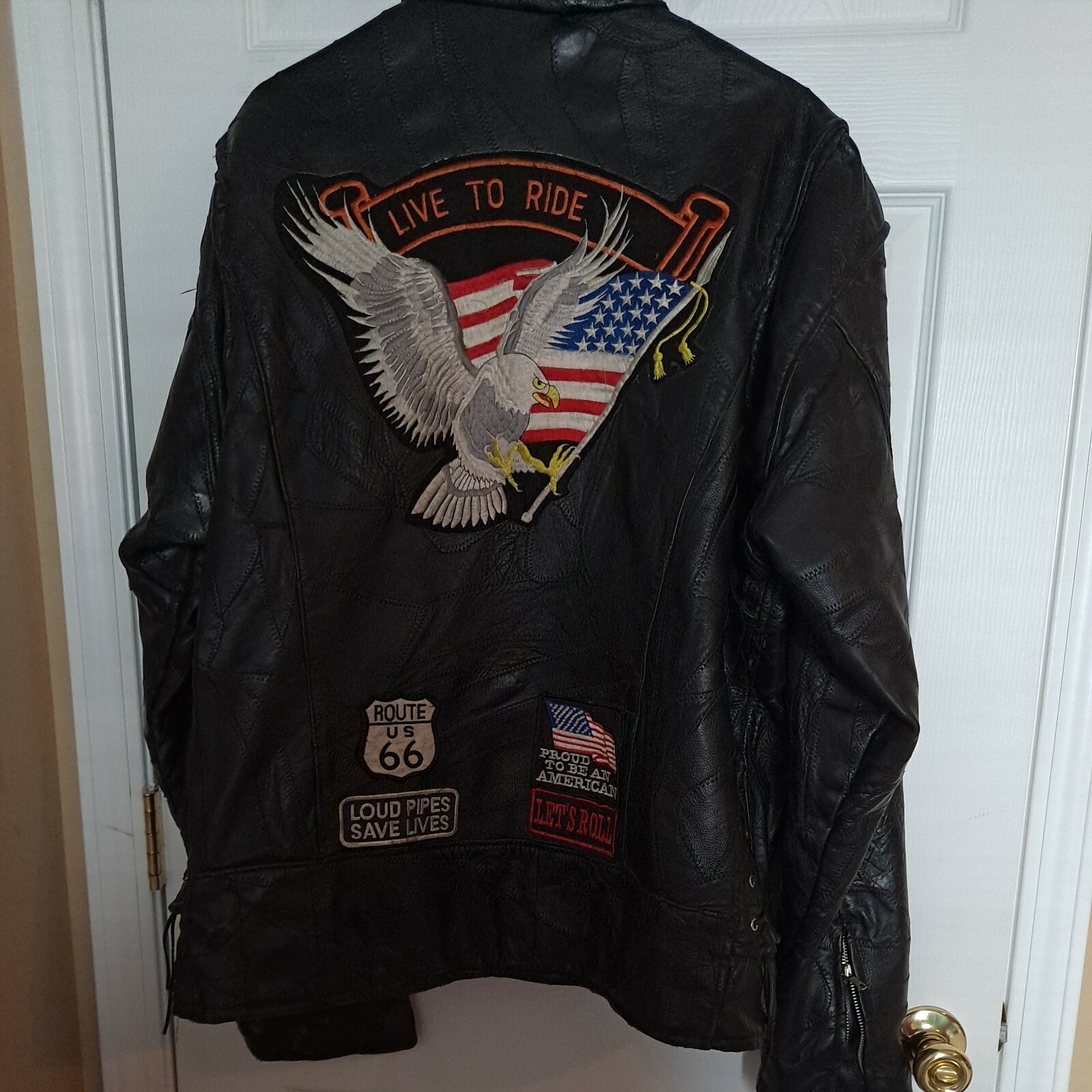 Men's Black Buffalo Leather Motorcycle Biker Jacket X… - Gem