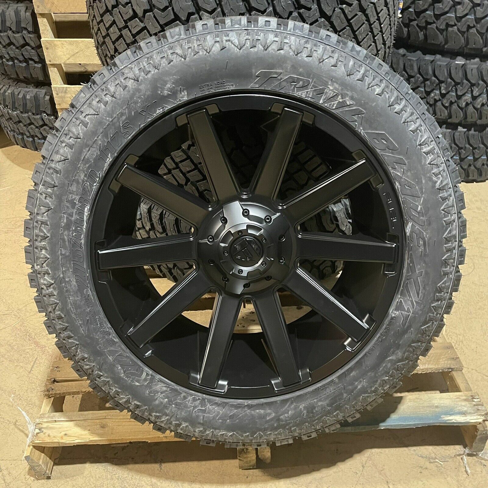 20x9 Fuel D437 Contra Black Wheels 32" Atturo AT Tires 6x5.5 Ford ...