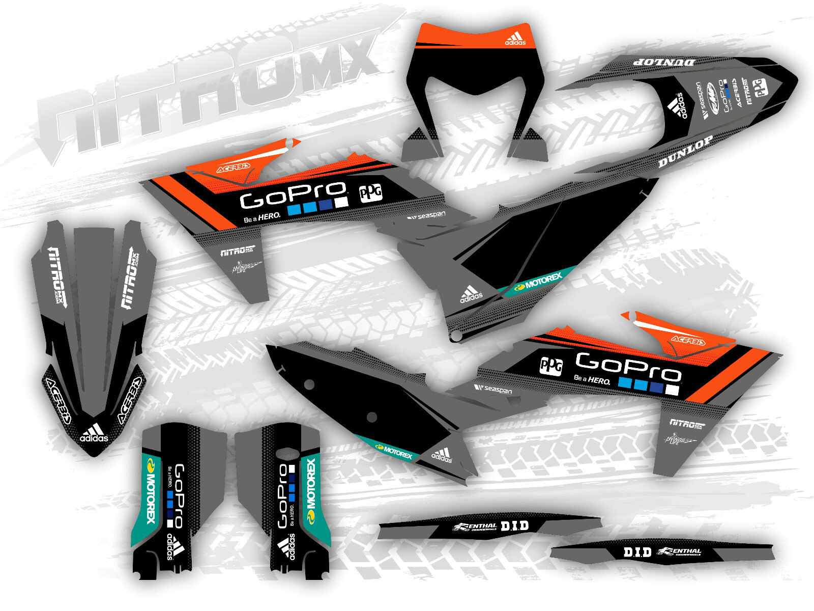 Graphics Kit fits KTM EXC EXC-F XC-W XCF-W 125 250 350 450 500 2024 ...