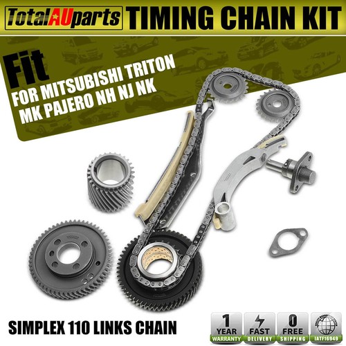 10x Timing Chain Kit for Mitsubishi Triton MK Pajero NH NJ NK NL 1993 ...