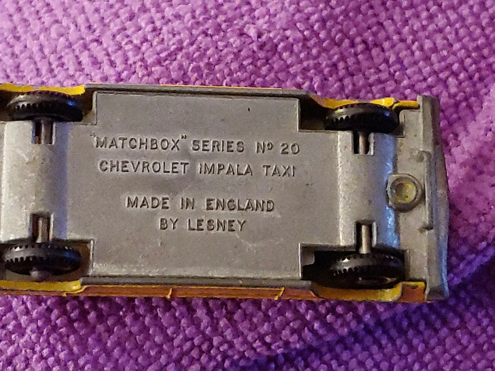 BOLD MB ORIGINAL SERIES #20, 1965 CHEVY IMPALA TAXI + REPRODUCED ...