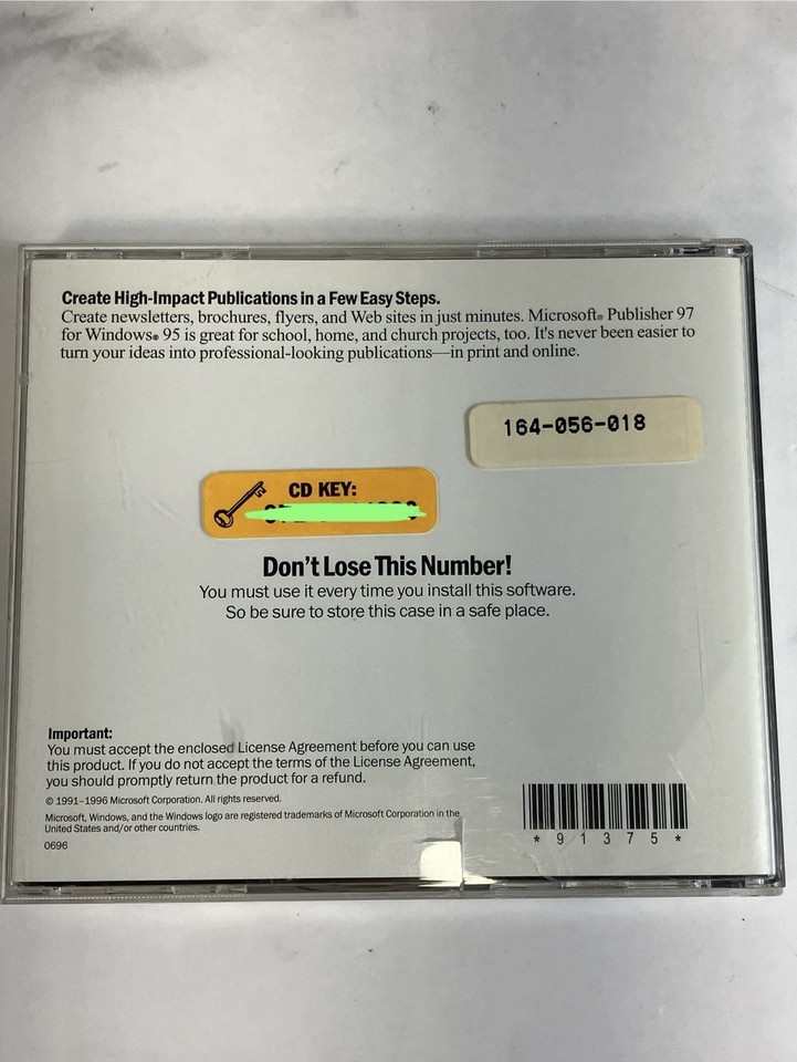 Microsoft Publisher 97 PC Software CD Deluxe Version with CD Key | eBay