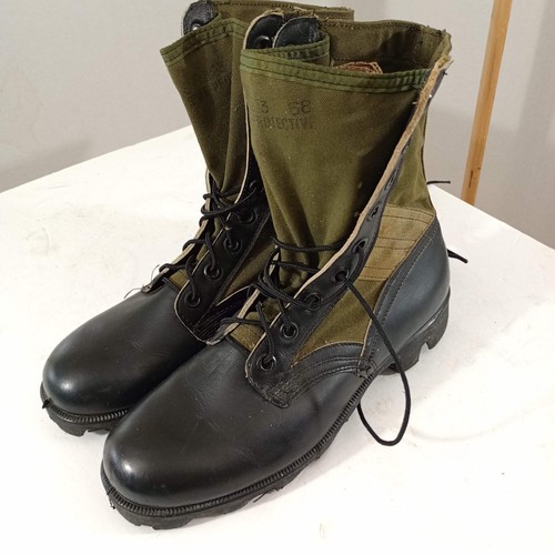 Vintage 1968 Army Vietnam Panama Sole Jungle Boots Spike Protective Ro ...