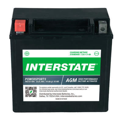 Interstate Batteries 12V 12Ah Factory Activated SLA AGM Powersports ...
