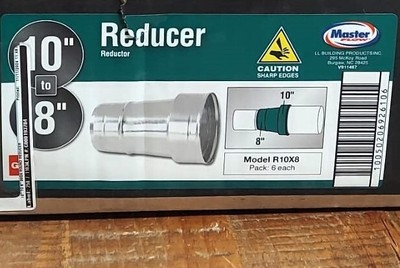 Pack of 6- GAF Master Flow 10 in. to 8 in. Round Reducer - R10X8 | eBay