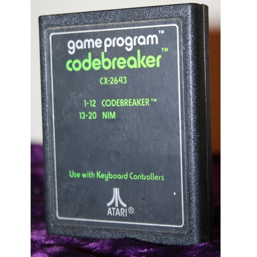 Vintage Codebreaker (Atari 2600, 1981) CX-2643 Cartridge only, untested ...
