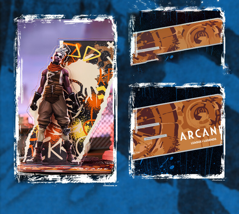 [Genuine] Arcane: League of Legends Acrylic Desktop Stand Plaque EKKO ...