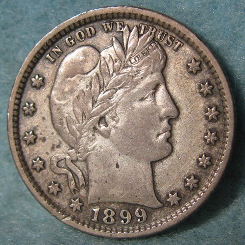 1899 Barber Silver Quarter High Grade Old US Coin | eBay