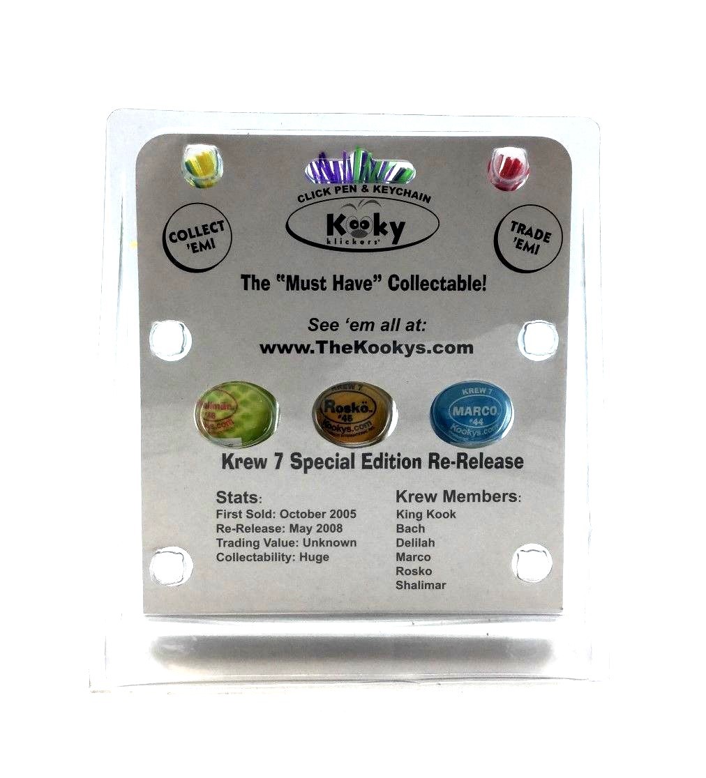 KOOKY KLICKERS 3pk KREW 7 Marco Rosko Shalimar Special Edt. GIFT PENS ...