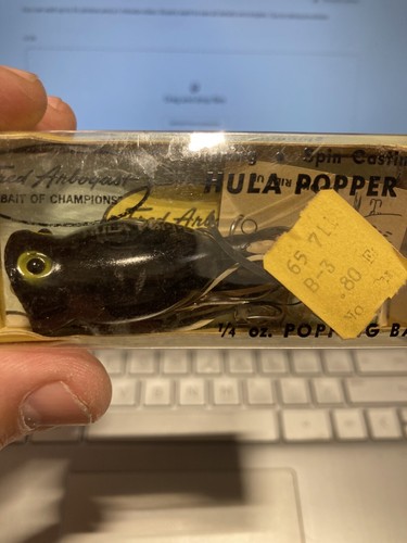 Arbogast Spinning Hula Popper Original Box 1/4 Oz Fishing Lure Hook ...