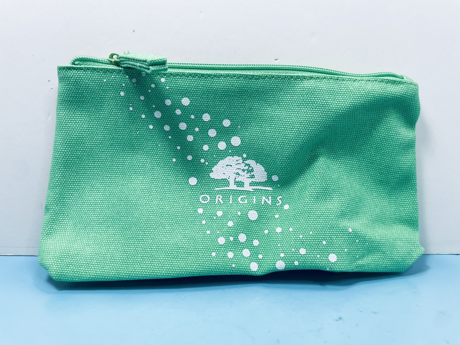 ORIGINS - COSMETIC MAKEUP ZIPPER POUCH BAG - GREEN - NEW | eBay