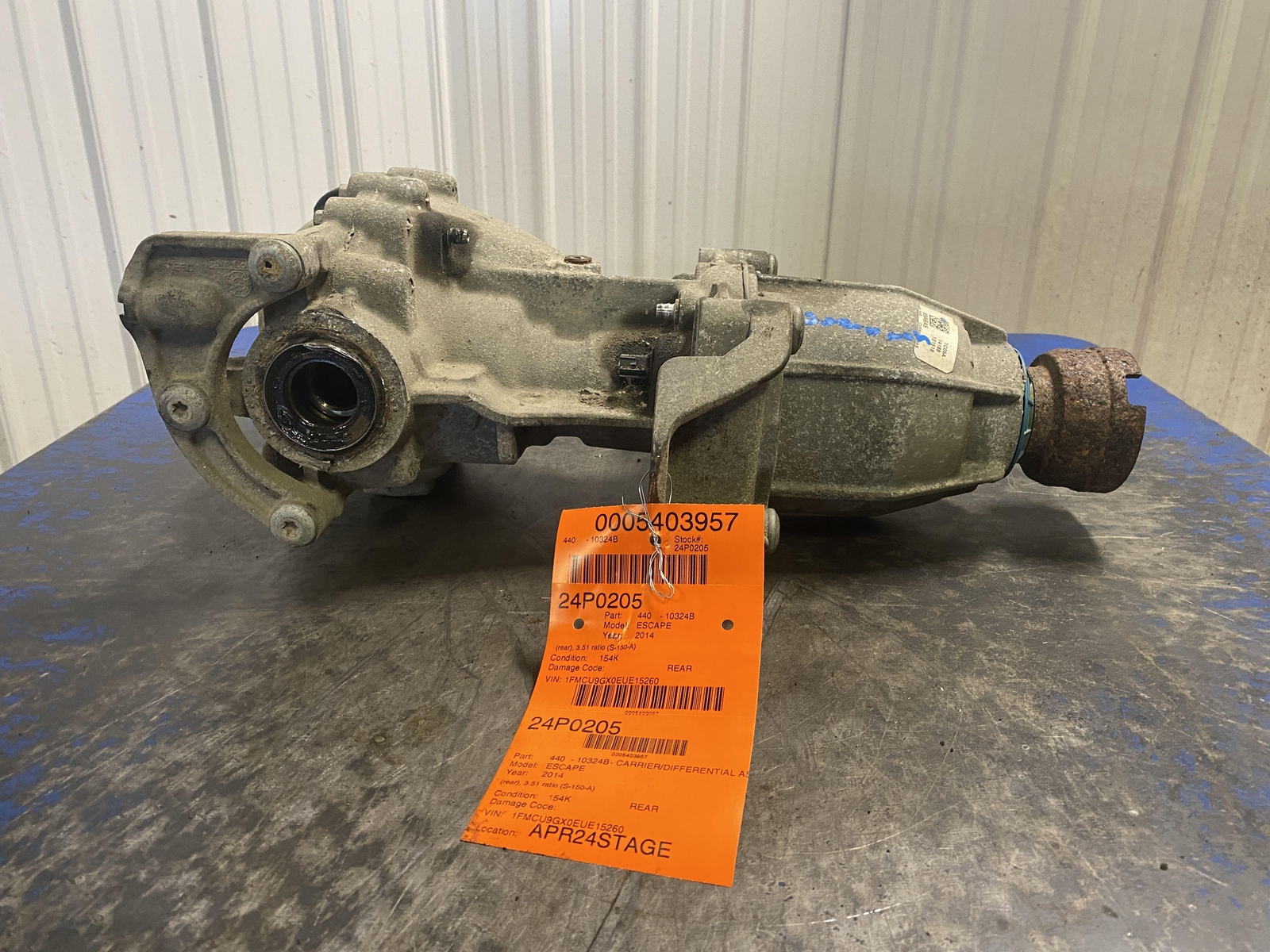 13-16 FORD ESCAPE REAR CARRIER DIFFERENTIAL 154,313 MILES 3.51 RATIO S ...