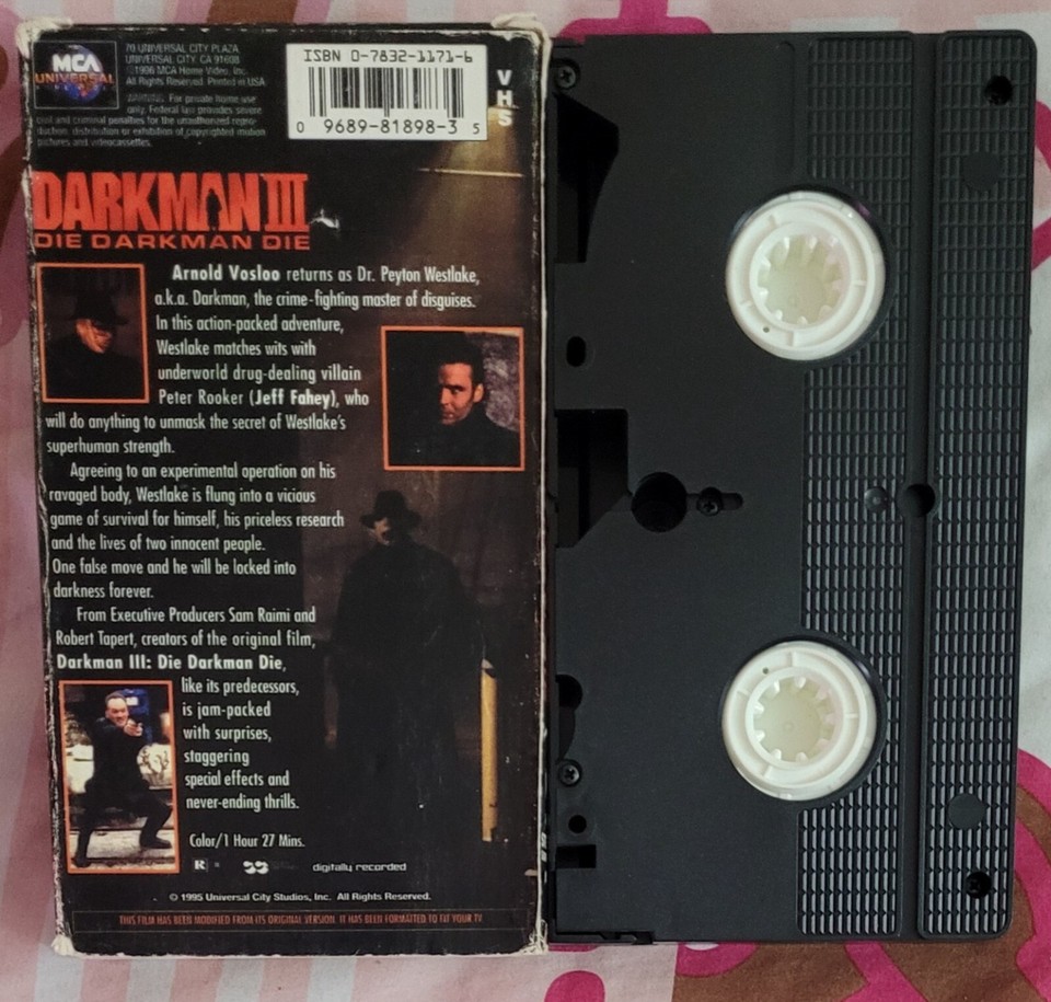 Darkman III Die Darkman Die VHS 1995 - Loose box 96898189835 | eBay