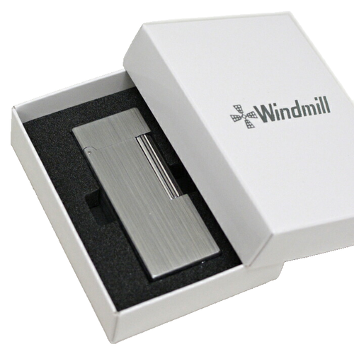 Windmill Oil Lighter FOX oil lighter FOX-0001 Chrome Satin Silver Plain ...