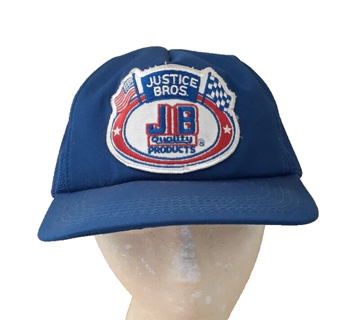 Justice Bros JB Hat Adjustable Snapback Mesh Patch Logo Blue Racing ...