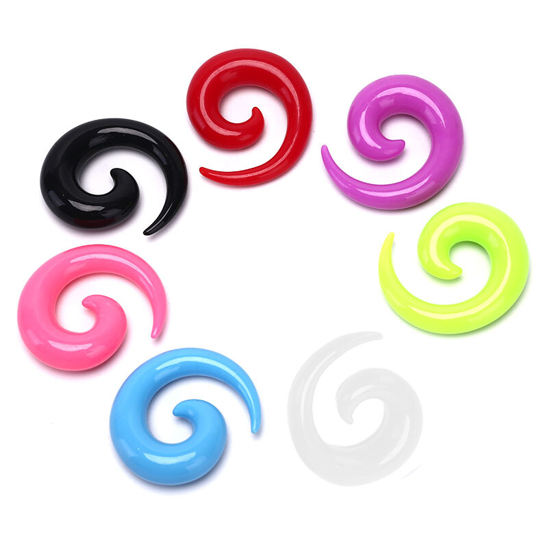 16Pcs/Set Spiral Taper Flesh Tunnel Ear Stretcher Expander Stretching ...