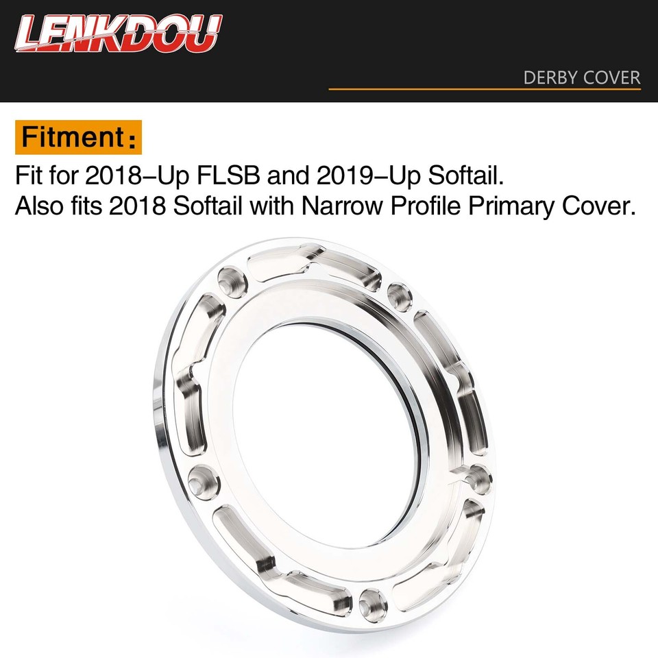 CNC Clear Derby Cover For Harley M8 Softail 2019-2023 Low Rider FXLR ...