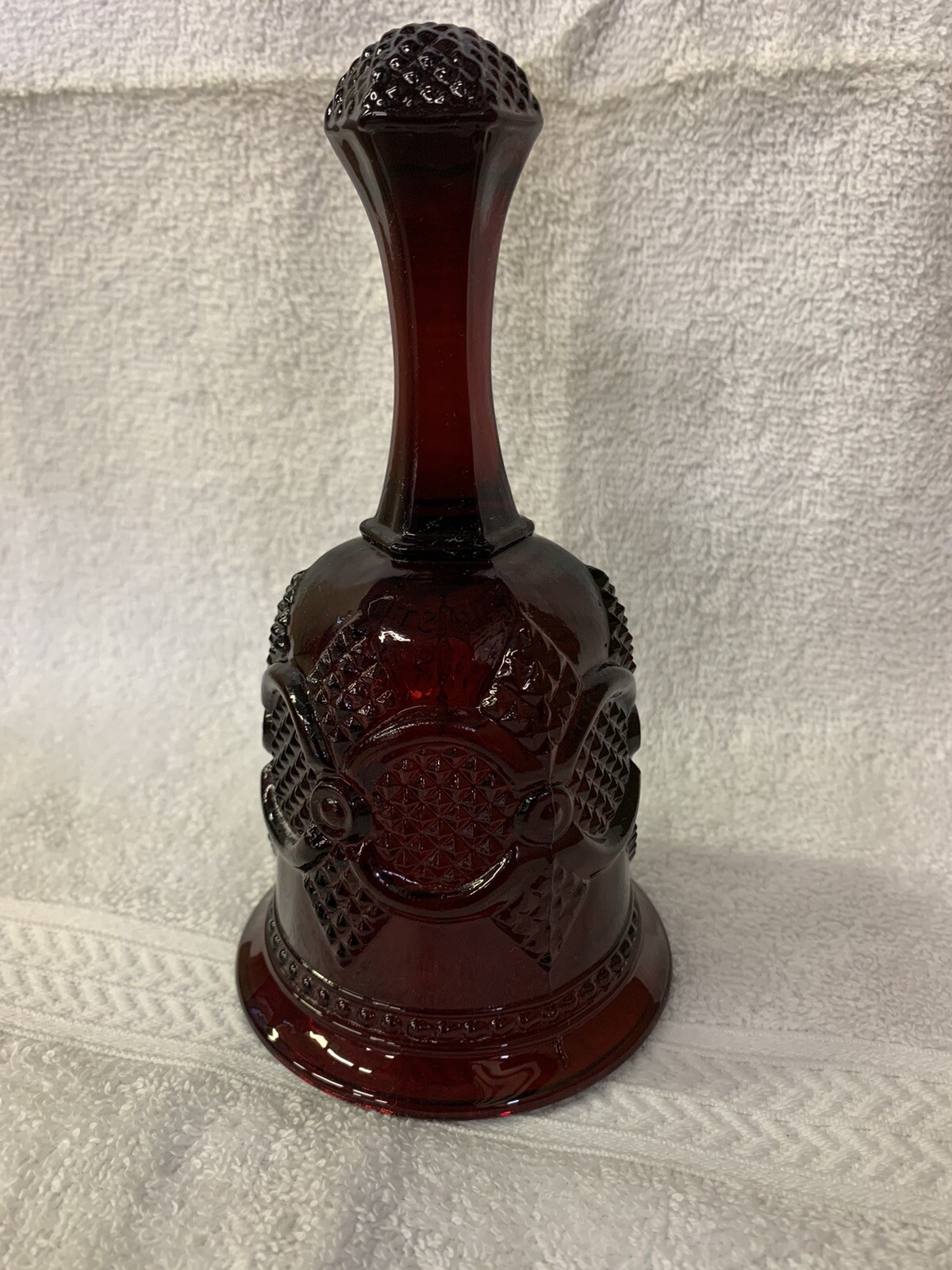 Vintage Red Glass Bell | eBay