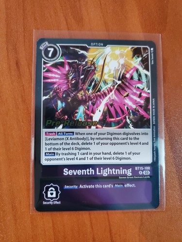 Digimon TCG BT15 - Seventh Lightning BT15-100 (Pre-Release Stamp) | eBay