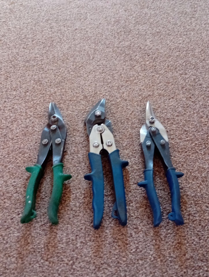 3 Different Spring Loaded Sheet Metal Shears | eBay UK