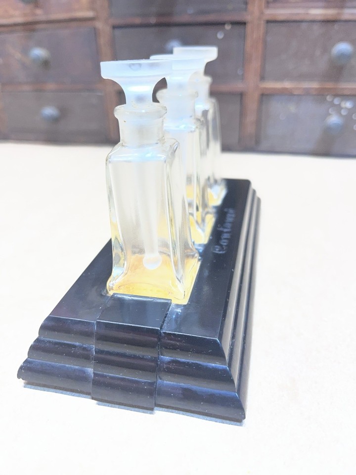 Vtg CONTOURE Perfume Store Counter Display Miniature Tester Bottles ...