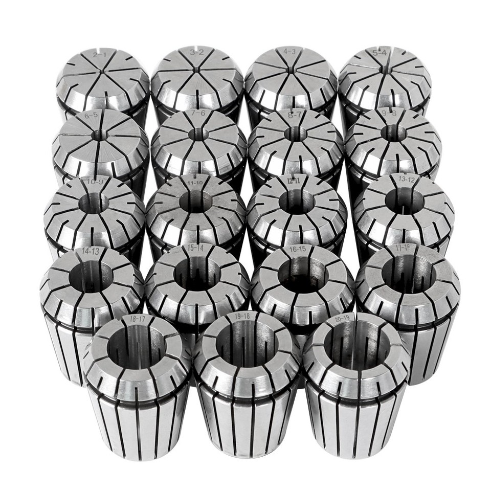19pcs ER32 Metric Precision Spring Collet Set 2-20mm for CNC Engraving ...