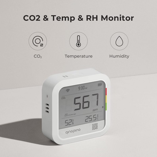 CO2 Monitor Thermometer Hygrometer, Remote Monitoring via IoT ...