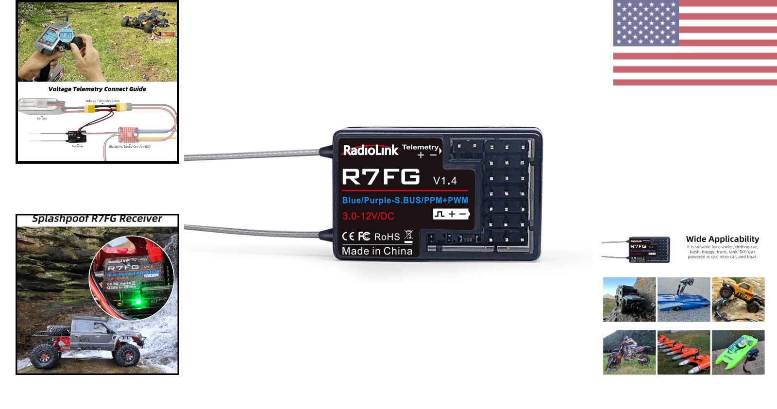 Waterproof RC Gyro Receiver with Real-Time Telemetry & Anti ...