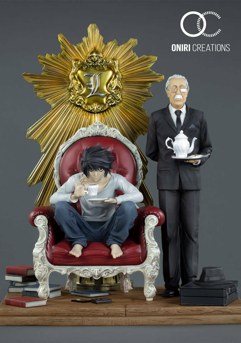 Oniri Creations Death Note -L & Watari Diorama par 1/4 Statue tHE God ...