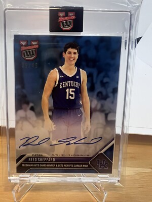 Reed Sheppard #588 2023-24 Topps Bowman Now U BLUE Autograph Auto /49 ...