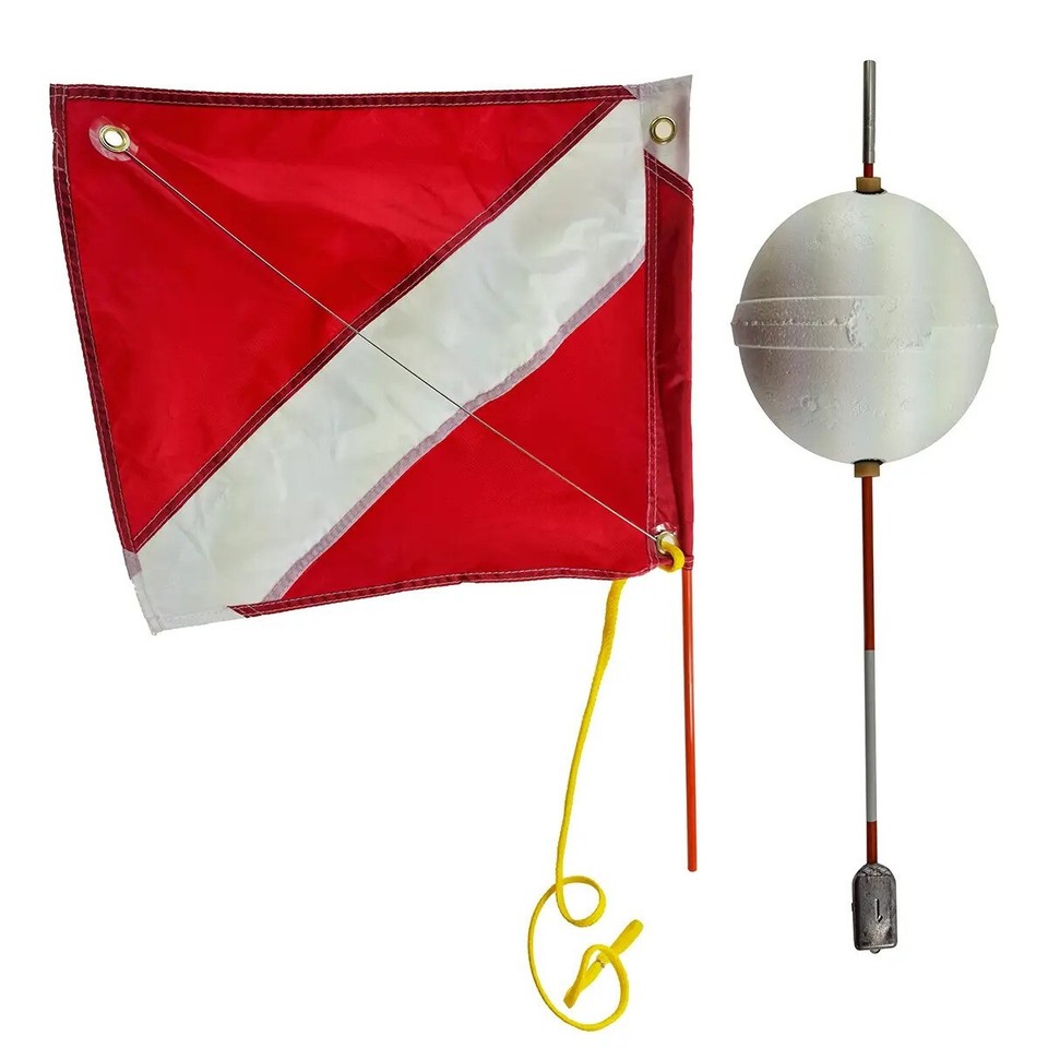 SPEARFISHING WORLD Dive Flag and Float 2 Piece for Snorkeling and SCUBA ...