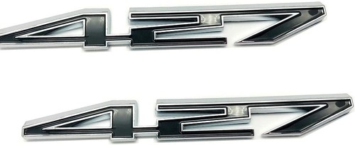 2Pc 427 Emblem Polished Aluminum Badge Engine Hood Sticker for ...