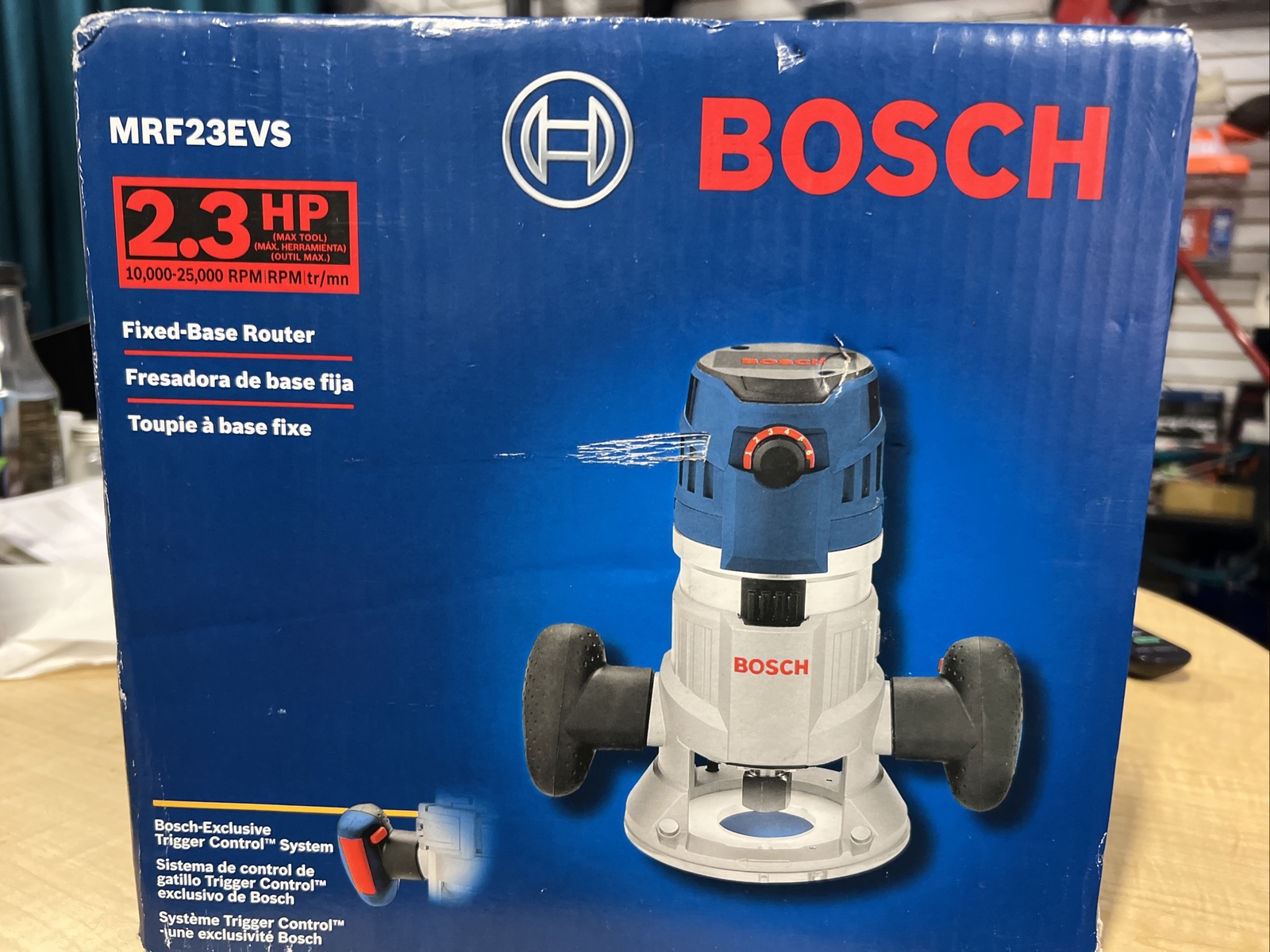 *NEW* Bosch 15 Amp 3-1/2 in. 2.3 HP Corded Fixed Base Router, MRF23EVS ...