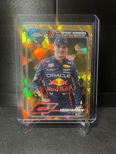 2024 Topps Chrome Sapphire F1 Max Verstappen #152 09/50 Gold Sapphire ...