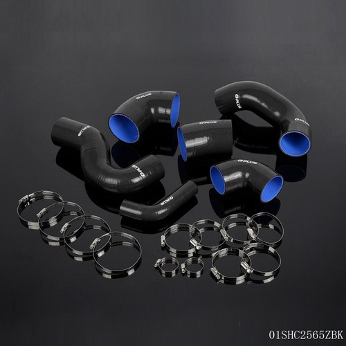 FIT FOR Black FIAT COUPE 2.0 20V GT TRUBO SILICONE RADIATOR HOSE CLAMPS ...