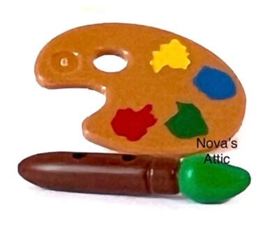 Lego Minifigure Paint Palette and Brush Artist NEW | eBay UK