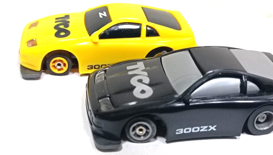 TYCO TCR Nissan 300ZX Black and Yellow with TCR wide chassis. READY TO ...