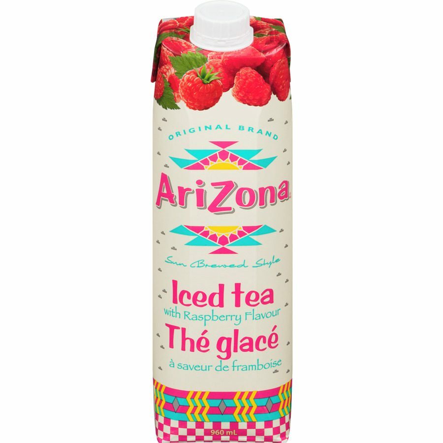 3 Bottles of Arizona Iced Tea with Raspberry Flavour, 960ml Each - Free ...