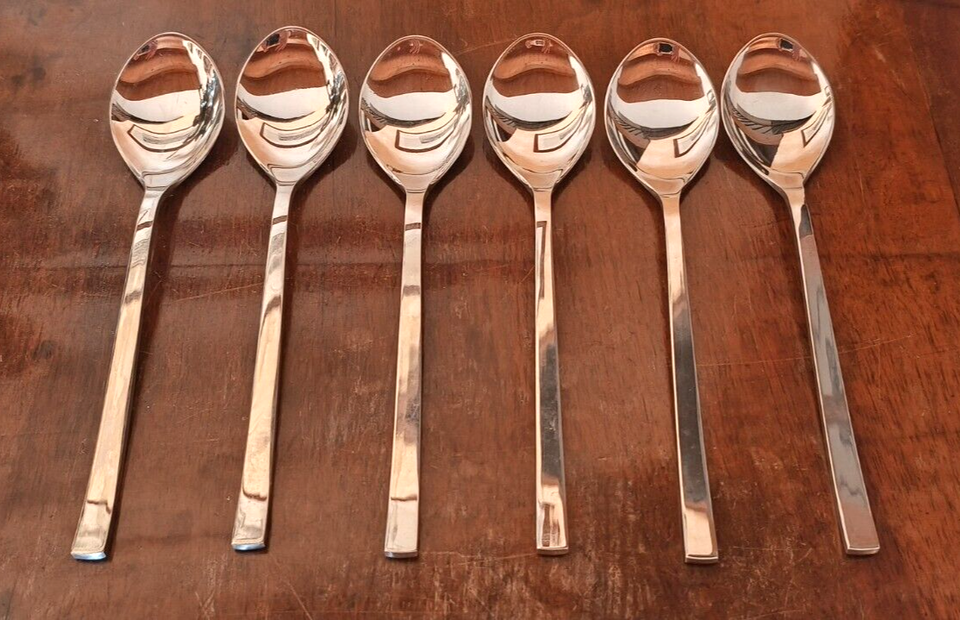 CALDERONI 6 INOXID 18/10 spoons, 8" table, Made in Italy | eBay
