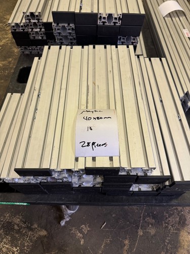 (4) Maytec 40mm x 80mm Profile Aluminum Extrusion 18" light ref: 80/20 ...