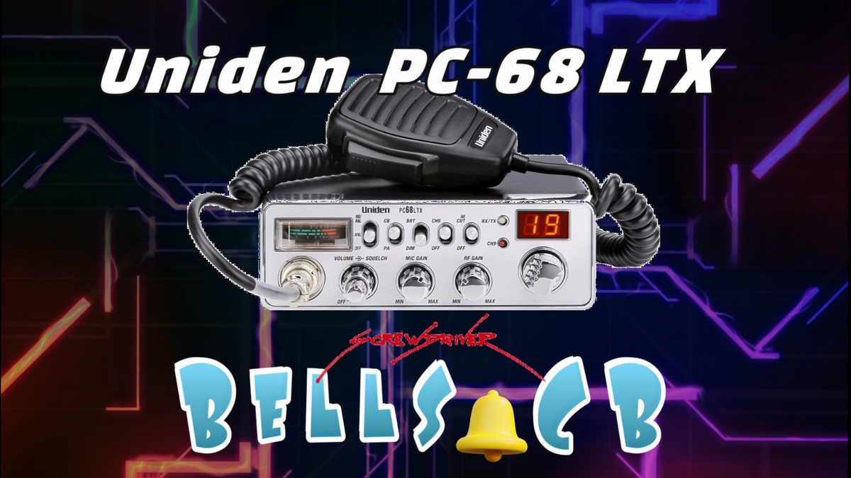 40 Channel CB Radio Uniden PC68LTX CB Radio & RoadPro Dual Mirror Mount ...