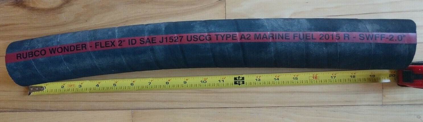 Rubco Wonder Marine Fuel Hose 2015R 2" USCG Type A2 J1527 SOLD BY THE ...