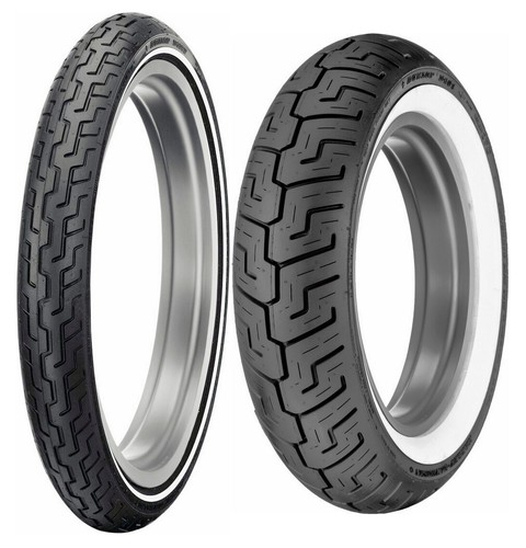 New Dunlop MH90-21 & 150/80-16 D401/D402 White Wall Tire Set For Harley ...