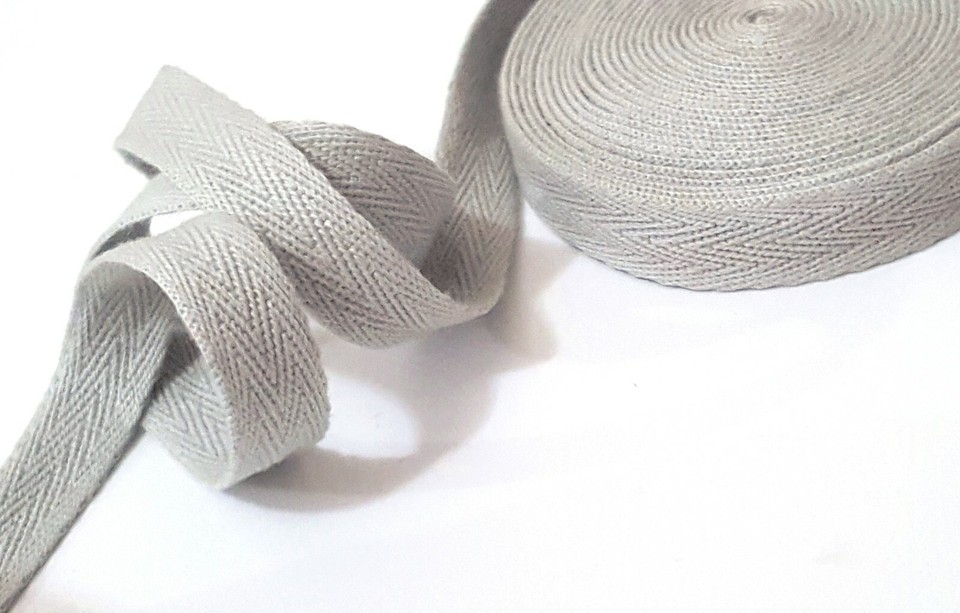 3/8" 10mm wide 5-10yds Marble Gray / Lt Gray Cotton Twill Tape TR36 | eBay