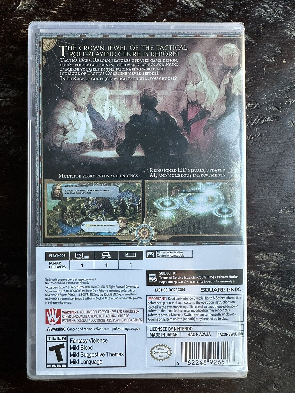 NEW Tactics Ogre: Reborn Nintendo Switch REMAKE Game Action RPG Square ...