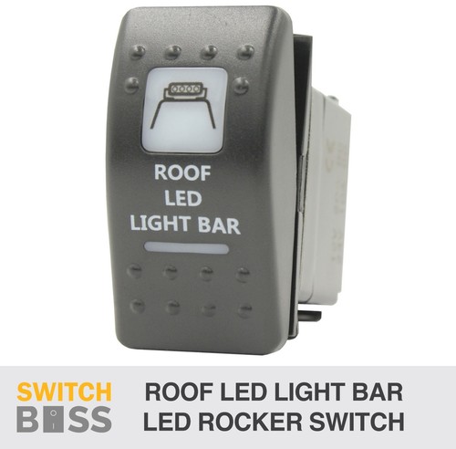 Rocker Switch ROOF LED LIGHT BAR - White - LED 4x4 Boat Caravan Marine ...